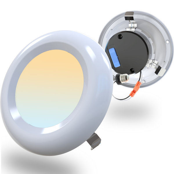 AKIHE L'éclairage encastré de 4 pouces à DEL, à lumière indirecte et à intensité variable peut ...